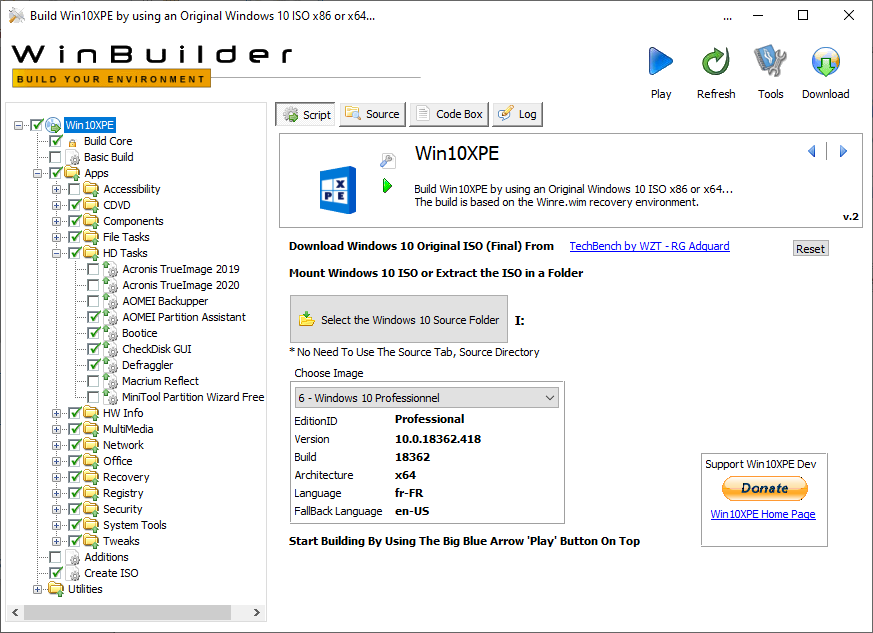 WinPE 生成器 PhoenixPE Win10XPE wimbuilder2